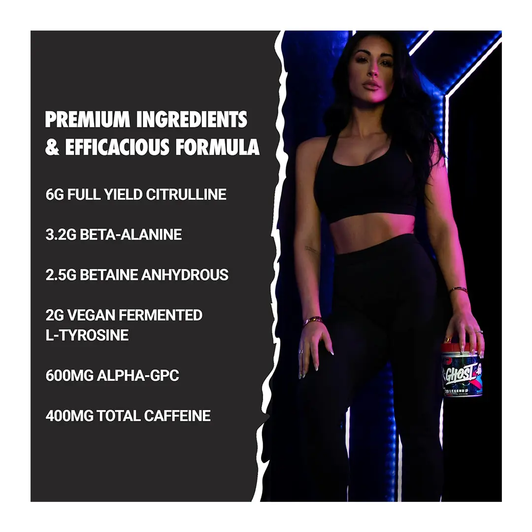 GHOST Legend All Out Pre-Workout Powder, Blue Raspberry