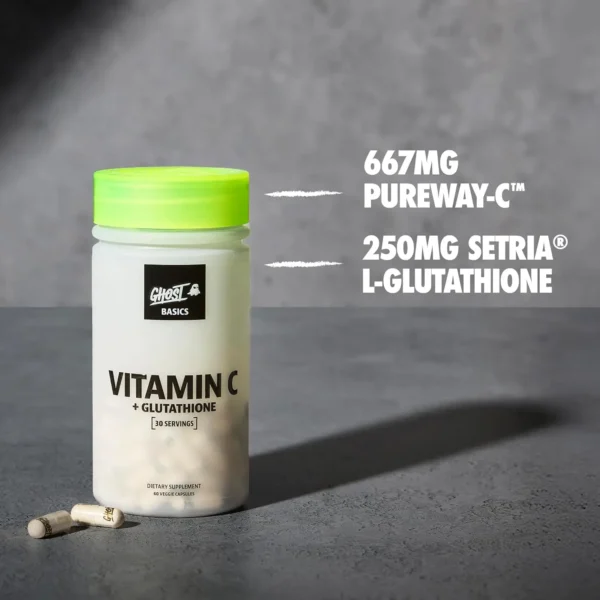 GHOST BASICS VITAMIN C + GLUTATHIONE, 60 Capsules